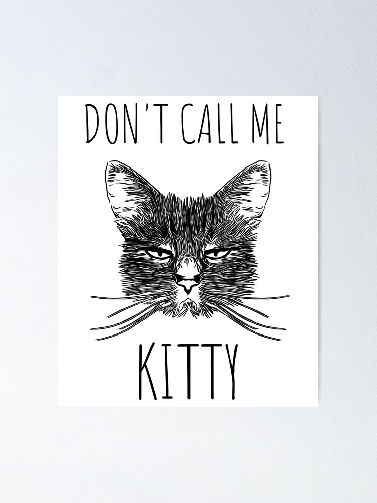 "Don't Call Me Kitty" Poster by ComicCollages | Redbubble