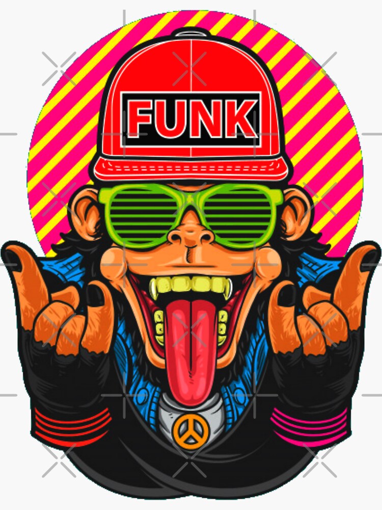 "MONKEY STYLE" Sticker for Sale by Inrru2018 | Redbubble