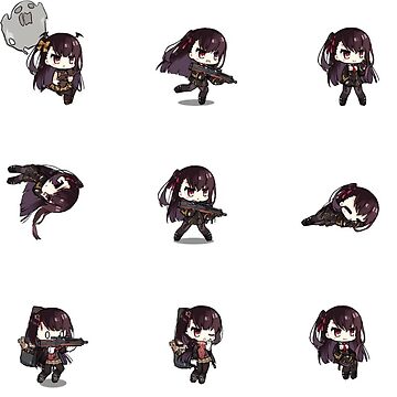 "Girls Frontline WA2000 Chibi Sticker set" Sticker for Sale by ...