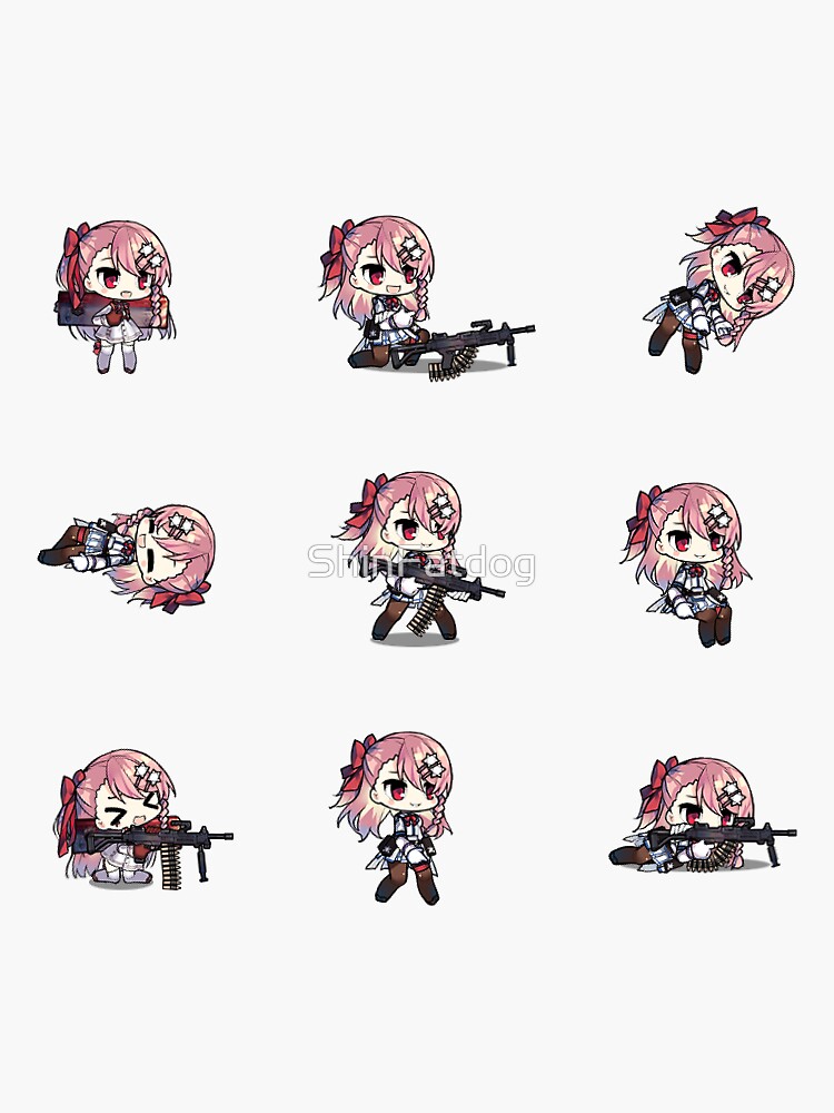 "Girls Frontline Negev Chibi Sticker set" Sticker for Sale by ...