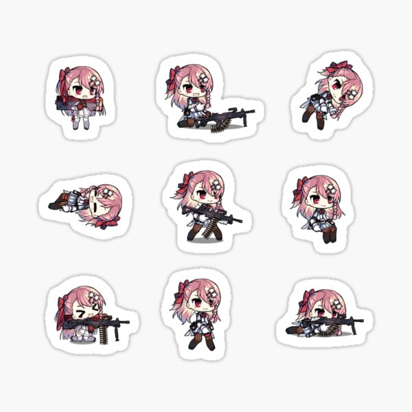 "Girls Frontline Negev Chibi Sticker set" Sticker for Sale by ...