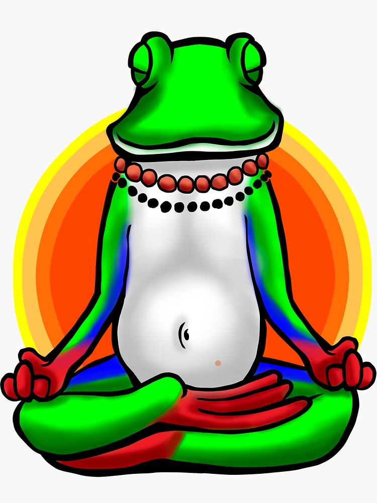 "Zen Frog" Sticker by BradleySMP | Redbubble