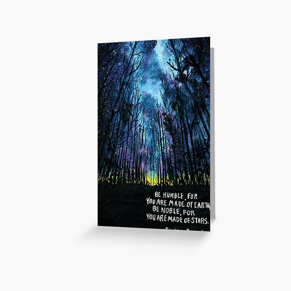 "Be Noble for You are made of Stars - Serbian Proverb in watercolor ...