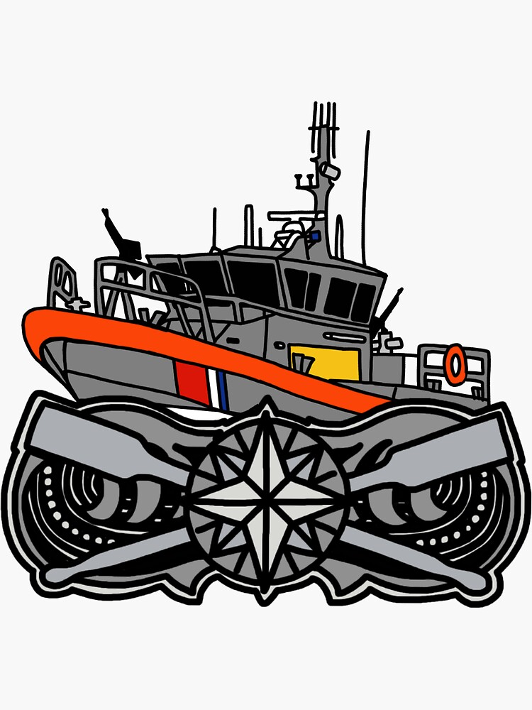 "Coast Guard 45 RB-M Coxswain " Sticker for Sale by AlwaysReadyCltv ...