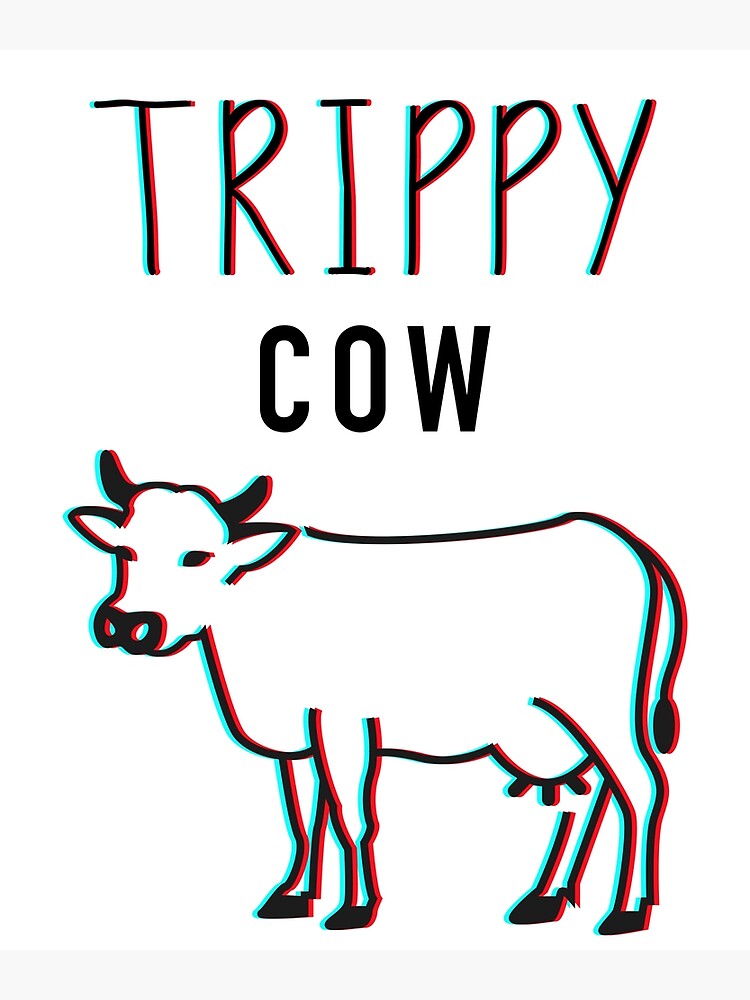 "Funny Trippy cow Design for Animal Lovers, Space, 3d, Retro, 70s Funky ...