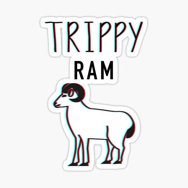 "Funny Trippy ram Design for Animal Lovers, Space, 3d, Retro, 70s Funky ...