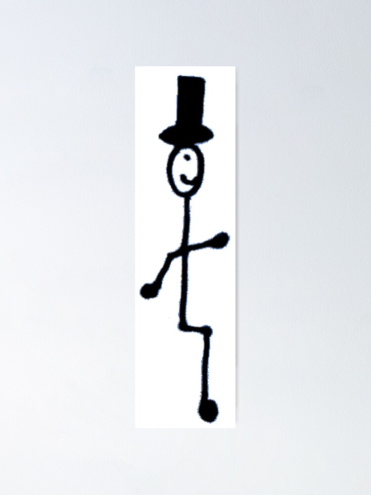 "Chilling Stick Man" Poster by GemmaRamji | Redbubble