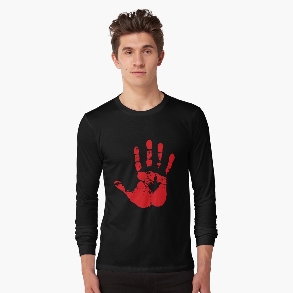 "Red handed" Sticker for Sale by rheyes | Redbubble
