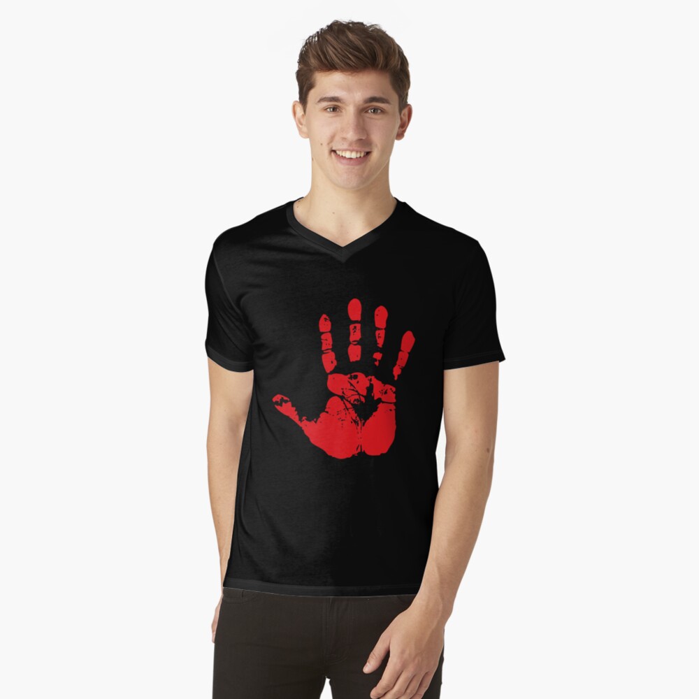 "Red handed" Sticker for Sale by rheyes | Redbubble