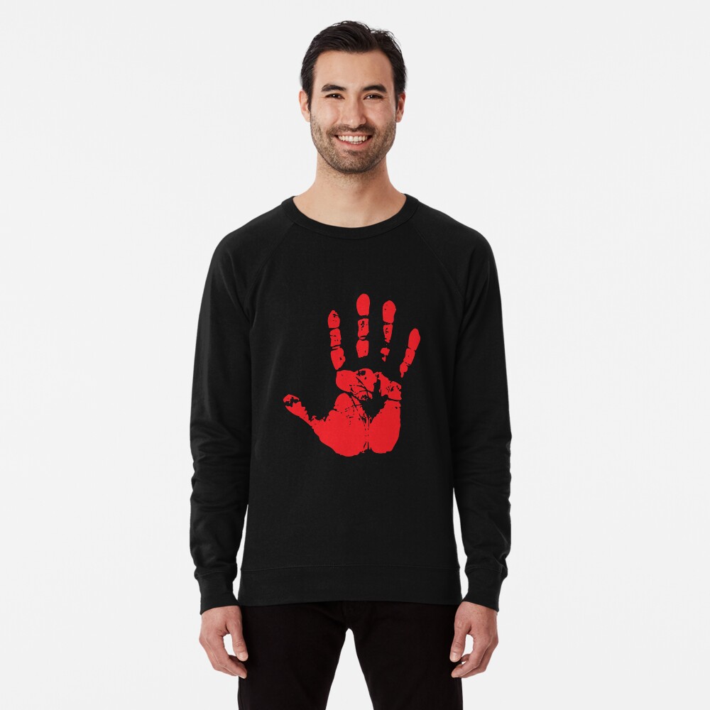 "Red handed" Sticker for Sale by rheyes | Redbubble