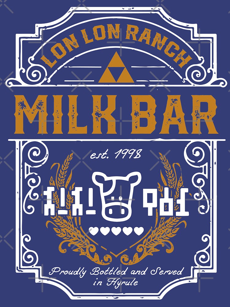 "Lon Lon Ranch Milk Bar" T-shirt for Sale by mattjacks | Redbubble ...
