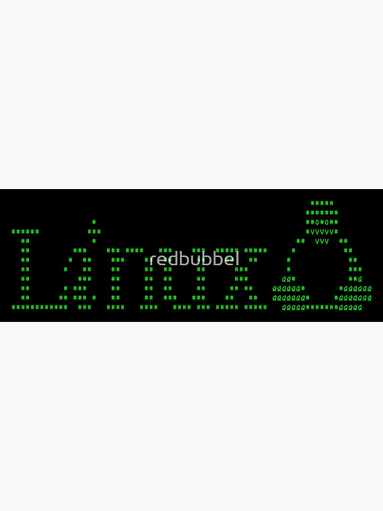 Linux Tux Penguin Ascii Art Sticker By Redbubbel Redbubble 