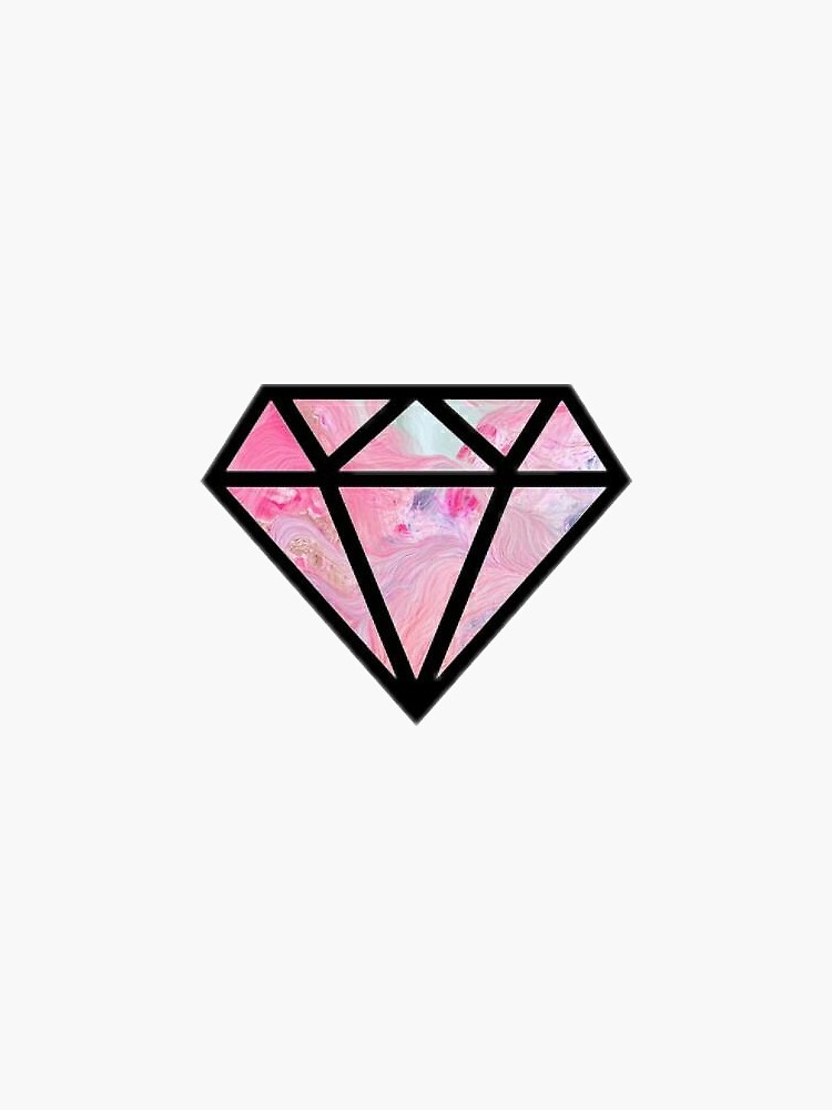 "pink diamond" Sticker for Sale by austinandnat | Redbubble