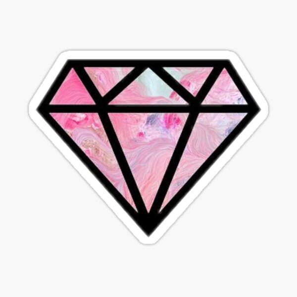 "pink diamond" Sticker for Sale by austinandnat | Redbubble