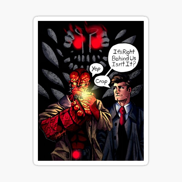 "Hellboy and Fox Mulder " Sticker for Sale by TheMintySea | Redbubble