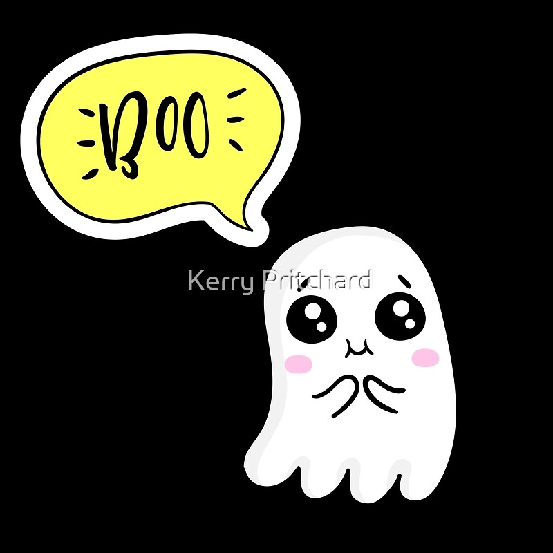 "Cute ghost boo" by WordFandom | Redbubble