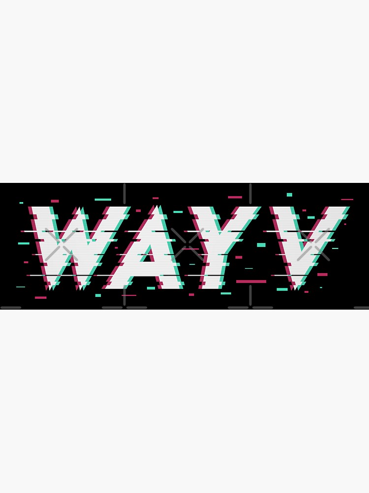 "WayV KPOP Regular Inspired Glitch 3D Text Logo " Sticker for Sale by ...