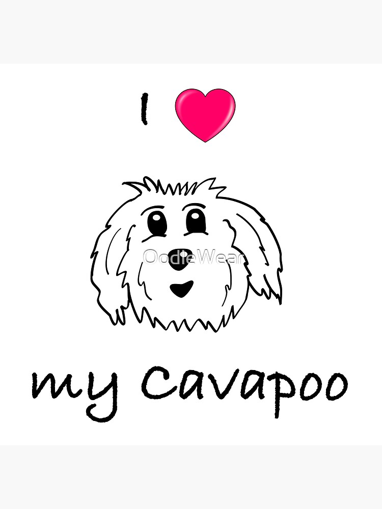 "I love my cavapoo" Poster by OodleWear | Redbubble