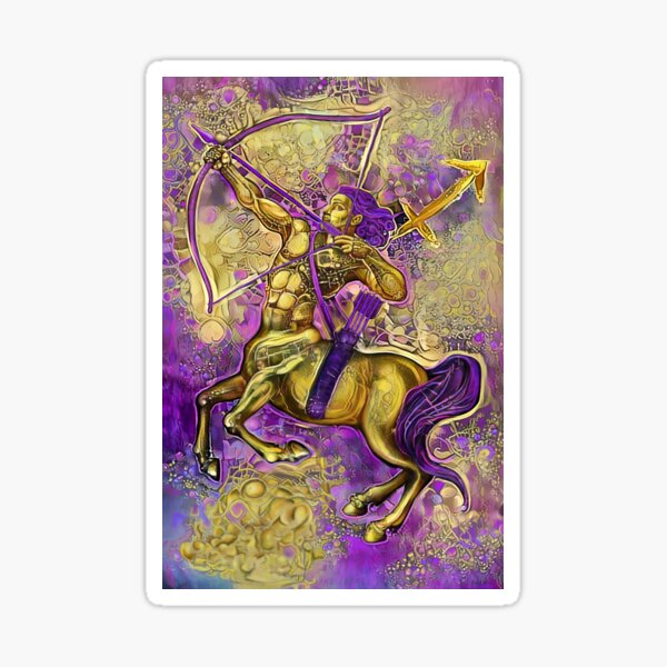 "Sagittarius - Zodiac" Sticker for Sale by Kestrelle | Redbubble