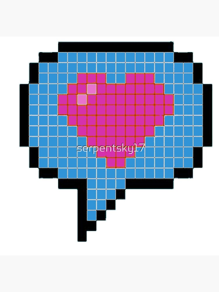 "Pixelated Text Message Heart" Poster for Sale by serpentsky17 | Redbubble