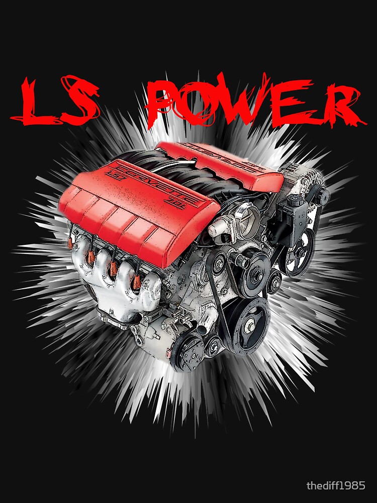 "ls motor engine corvette" T-shirt for Sale by thediff1985 | Redbubble ...