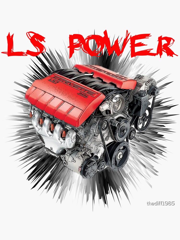 "ls motor engine corvette" Sticker for Sale by thediff1985 | Redbubble