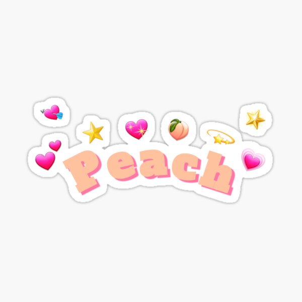 "Peach " Sticker for Sale by Softshelltaco | Redbubble