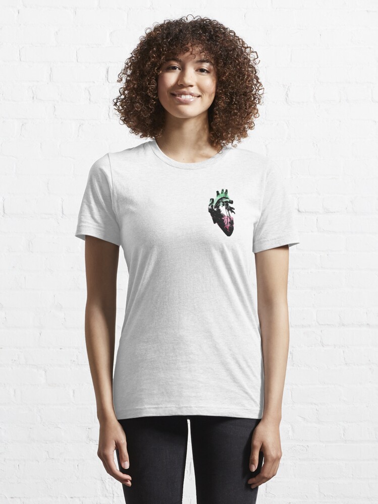 "Abroromantic/Abrosexual Pride Heart (with black detailing)" T-shirt ...
