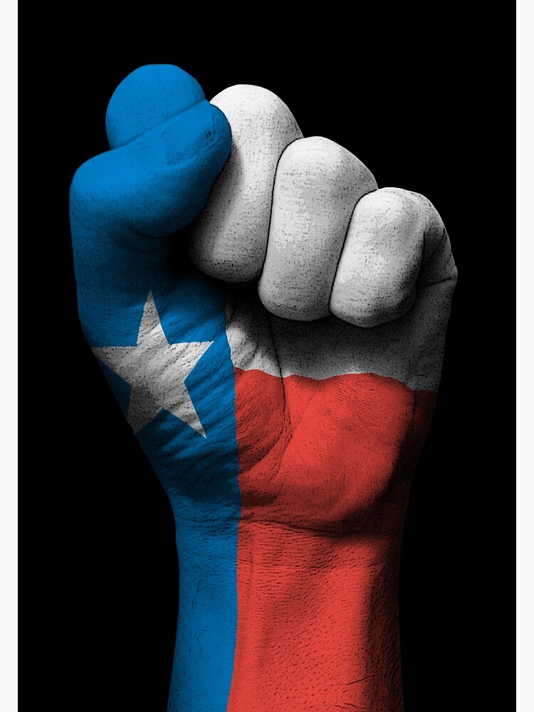 "Flag of Texas on a Raised Clenched Fist " Poster by JeffBartels ...
