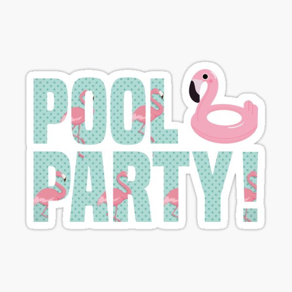 Flamingo Pool Float Stickers | Redbubble
