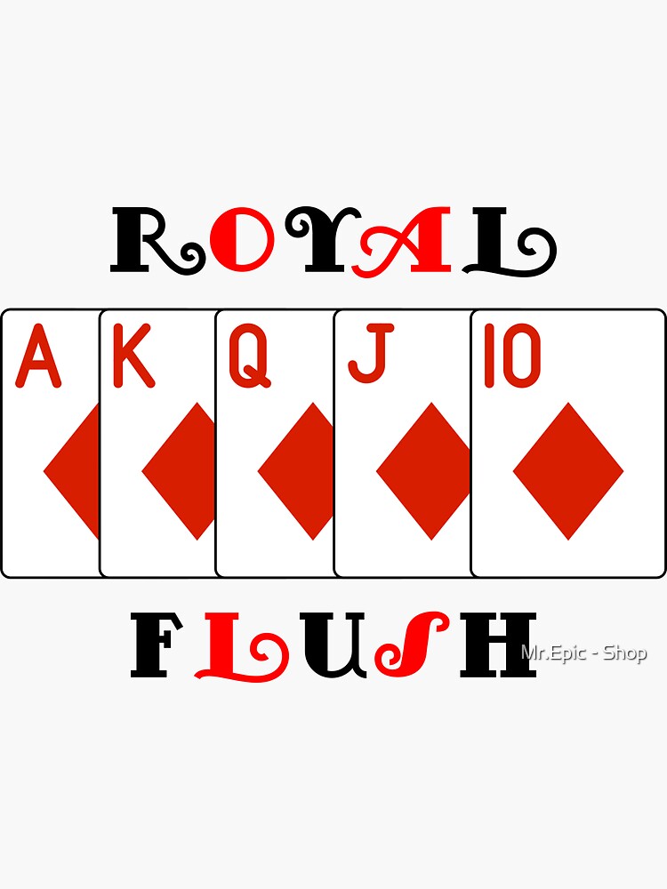 "Royal flush" Sticker for Sale by Jimhanes | Redbubble