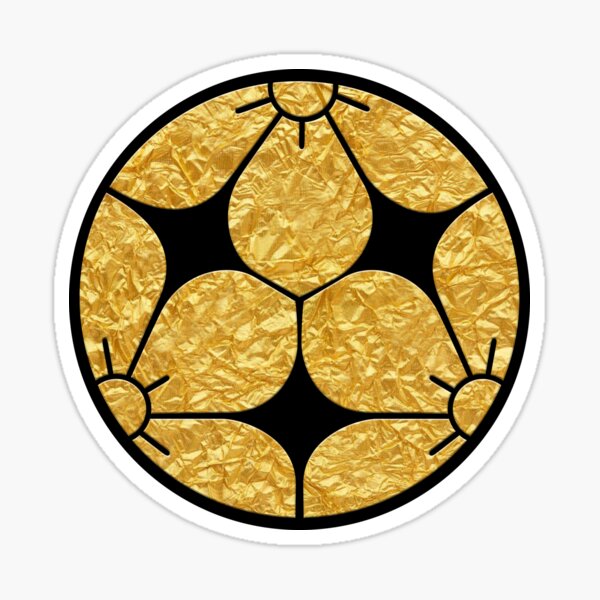 "Japanese Mon Mitsuwari Kikyo" Sticker for Sale by Takeda-art | Redbubble