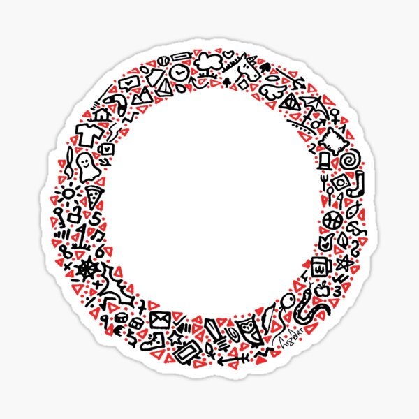 "Ring - Black and Red" Sticker for Sale by Cinzia-Ciotti | Redbubble