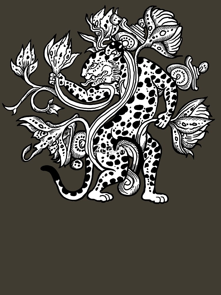 "Mayan Jaguar with Lotus" Essential T-Shirt for Sale by ZugArt | Redbubble