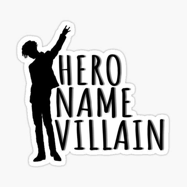 "Hero Name Villain Silhouette PLT" Sticker for Sale by totomagoto ...