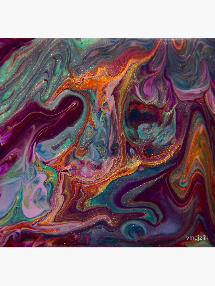 "Gypsy Dance - Abstract Acrylic Artwork by Fluid Nature" Sticker by ...