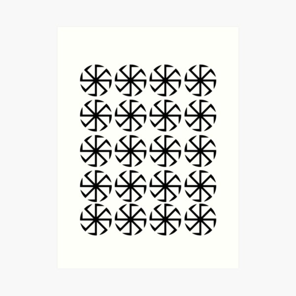 "Kolovrat Pattern Kolowrot Slavic Neopaganism Sun Symbols" Art Print by ...