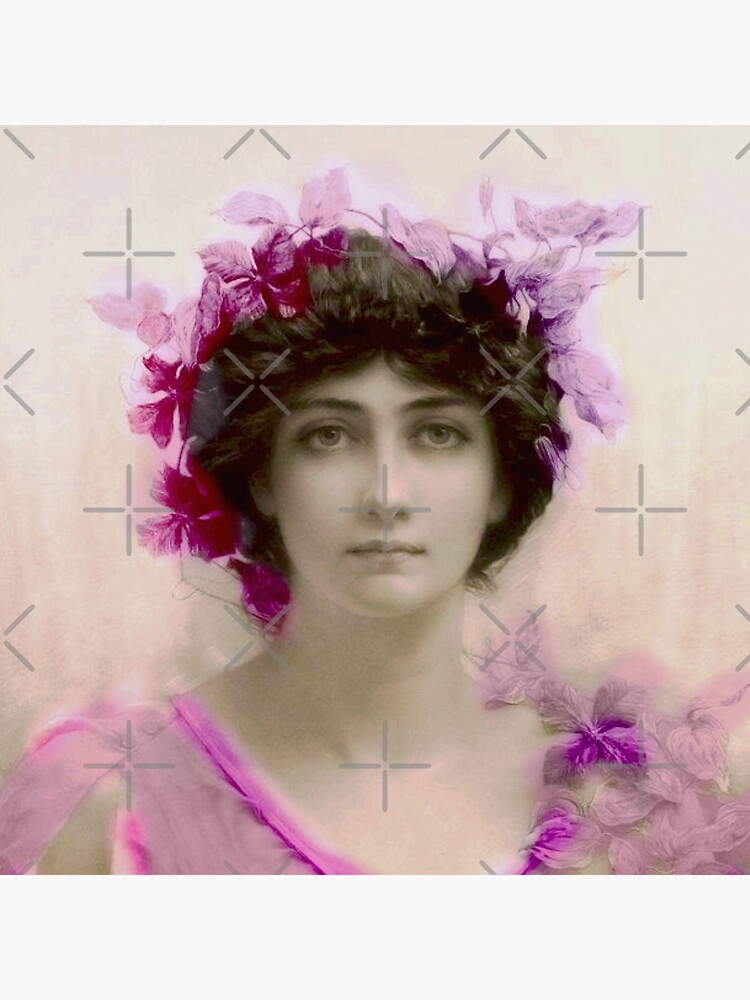 Lámina fotográfica «Hermosa, jovencita, Belle epoque, época victoriana ...