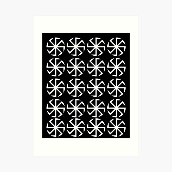 "Kolovrat Pattern Kolowrot Slavic Neopaganism Sun Symbols" Art Print ...
