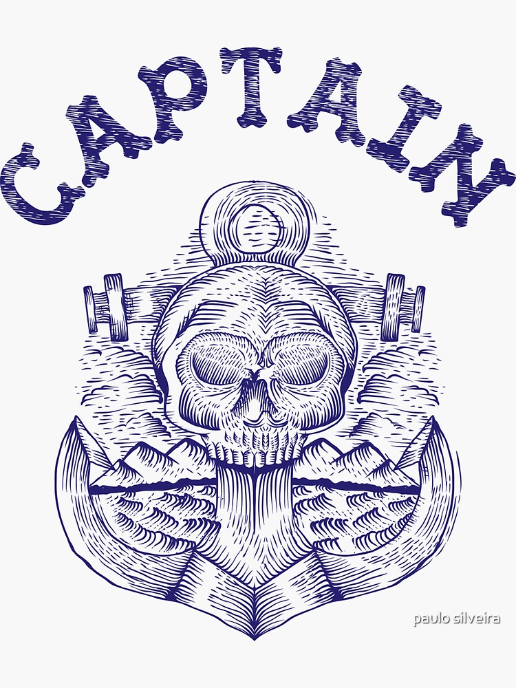 "Captain" Sticker for Sale by hypnotzd | Redbubble