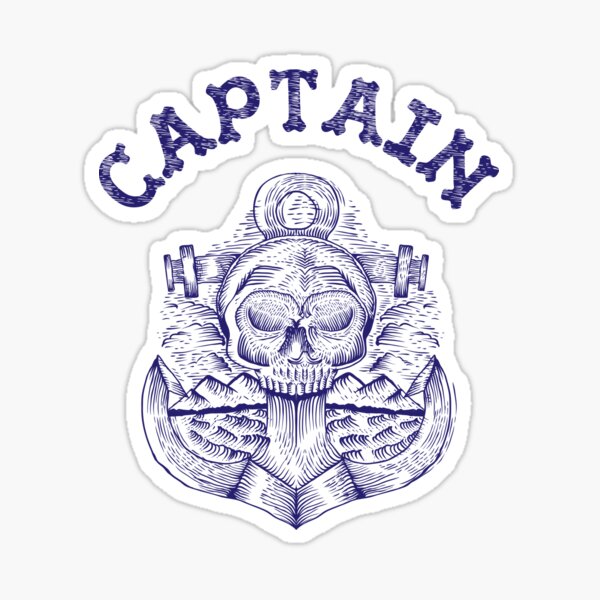 "Captain" Sticker for Sale by hypnotzd | Redbubble