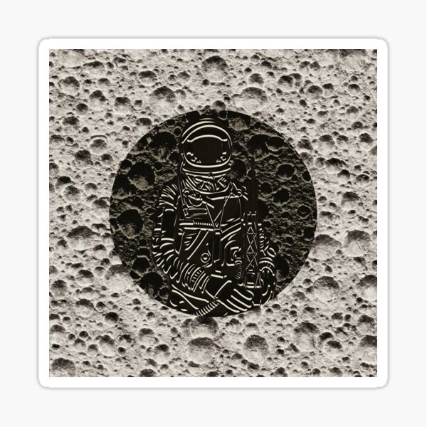 "Space Moon" Sticker by Christyne | Redbubble
