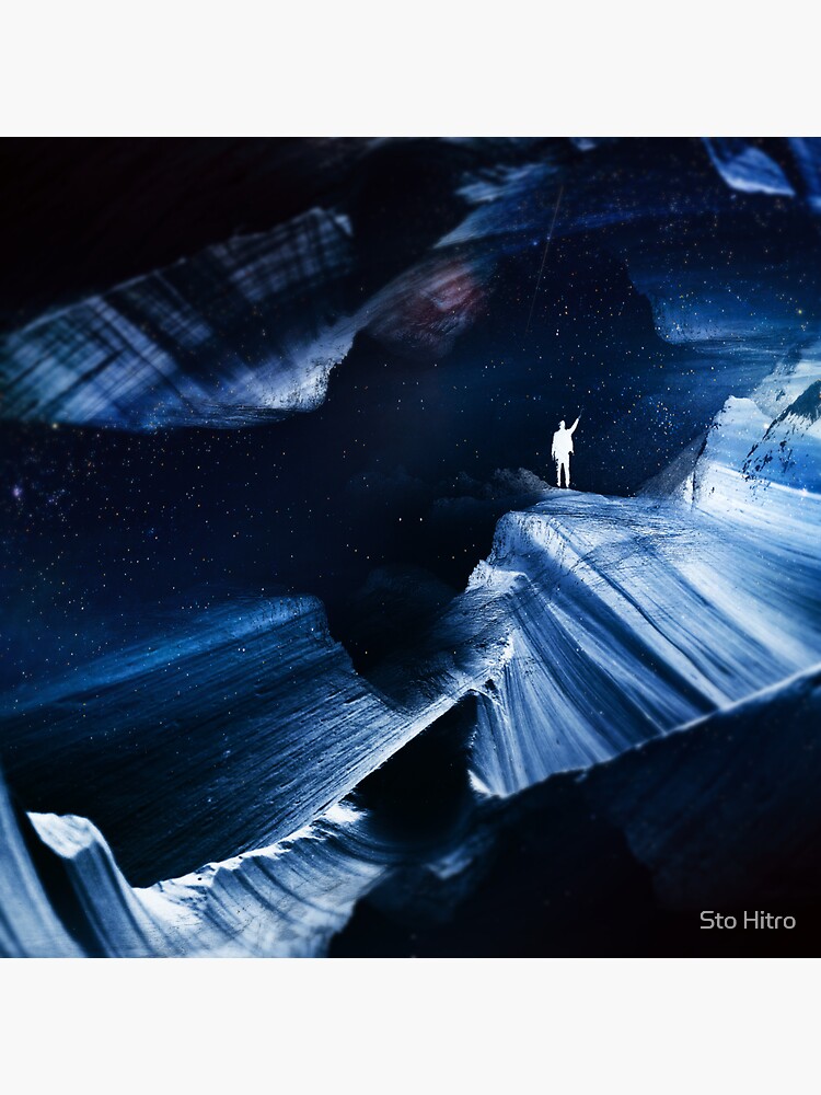 "Starscapes Blue Space Art" Sticker for Sale by stohitro | Redbubble