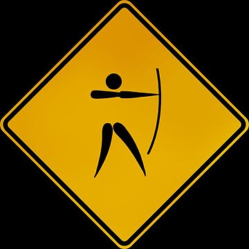 "Archery - Warning Sign" Sticker for Sale by fishdoctor | Redbubble