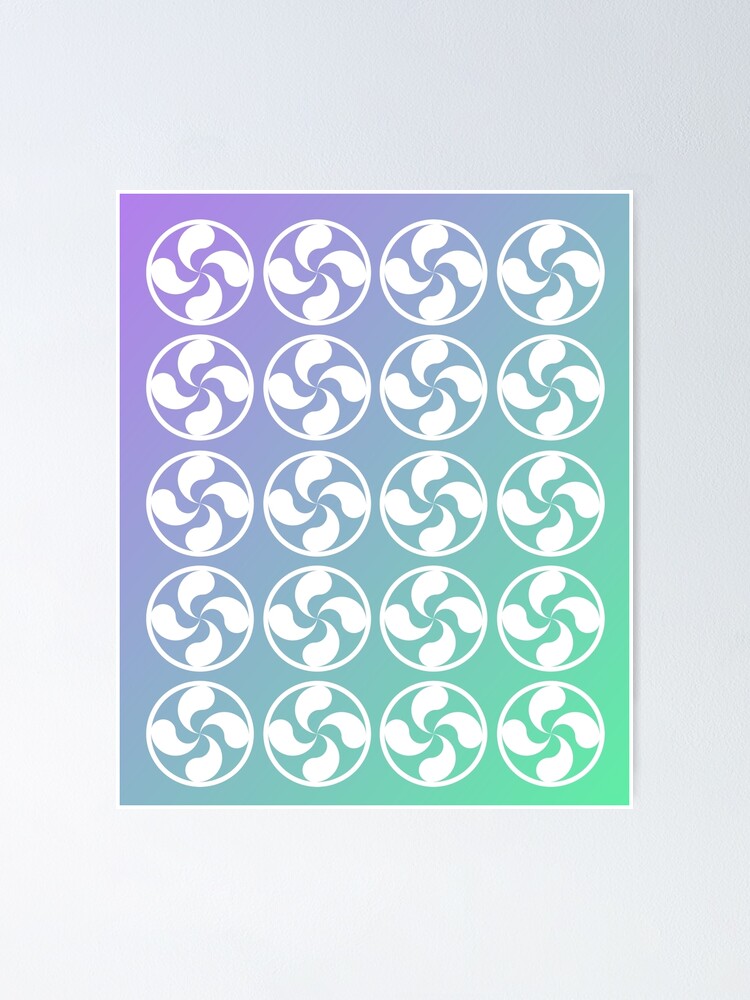 "Lauburu Pattern Basque Cross Symbol of Prosperity" Poster by ...