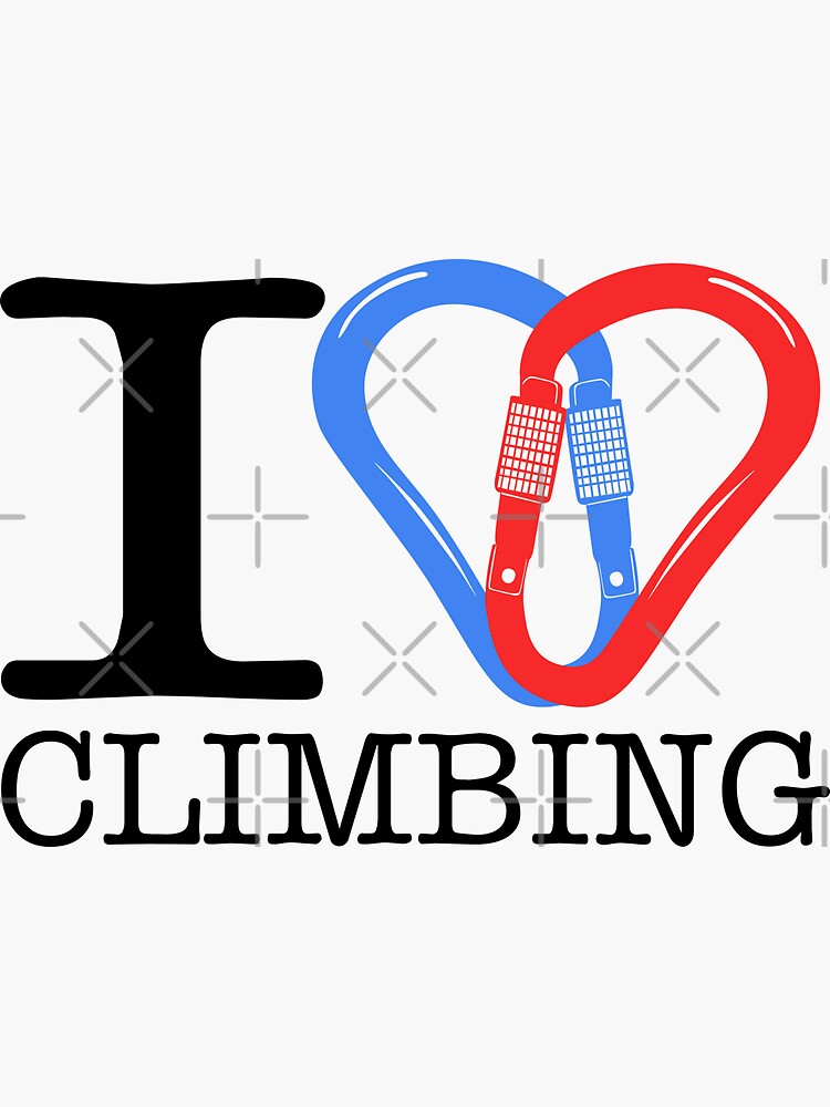 "I Love Climbing" Sticker for Sale by siege103 | Redbubble