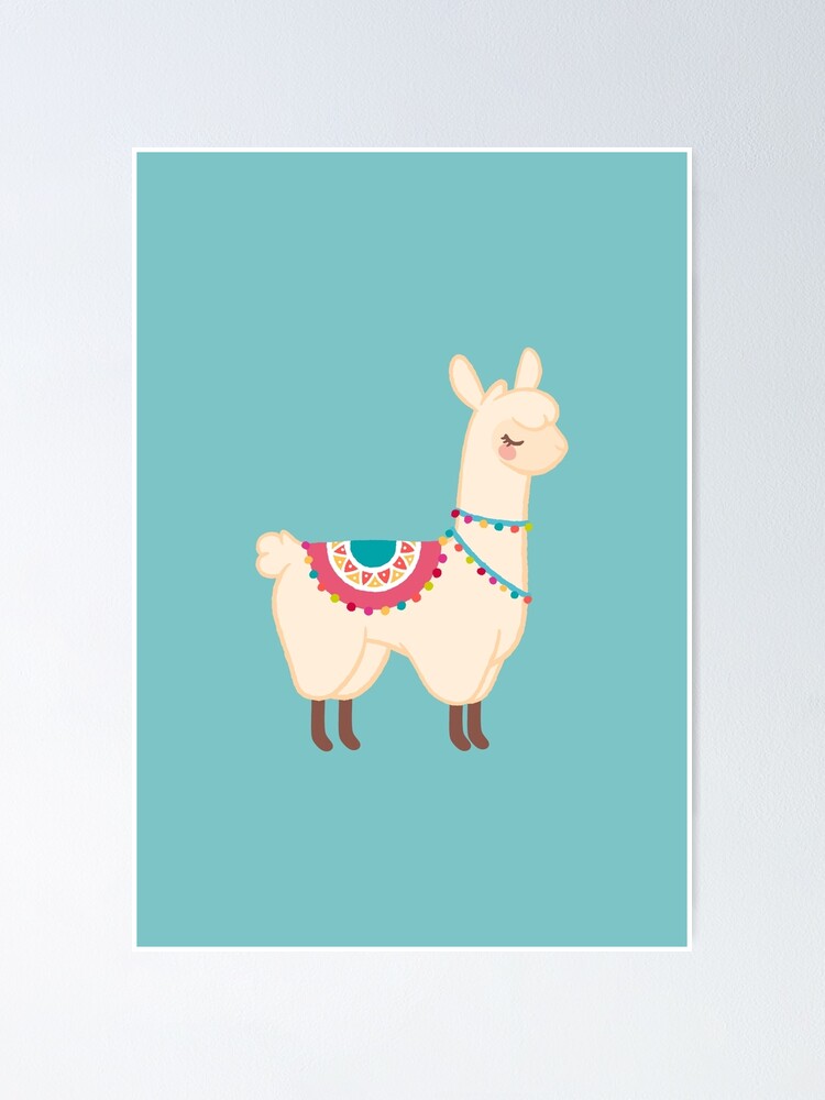 "Llama" Poster for Sale by scribble-monkey | Redbubble