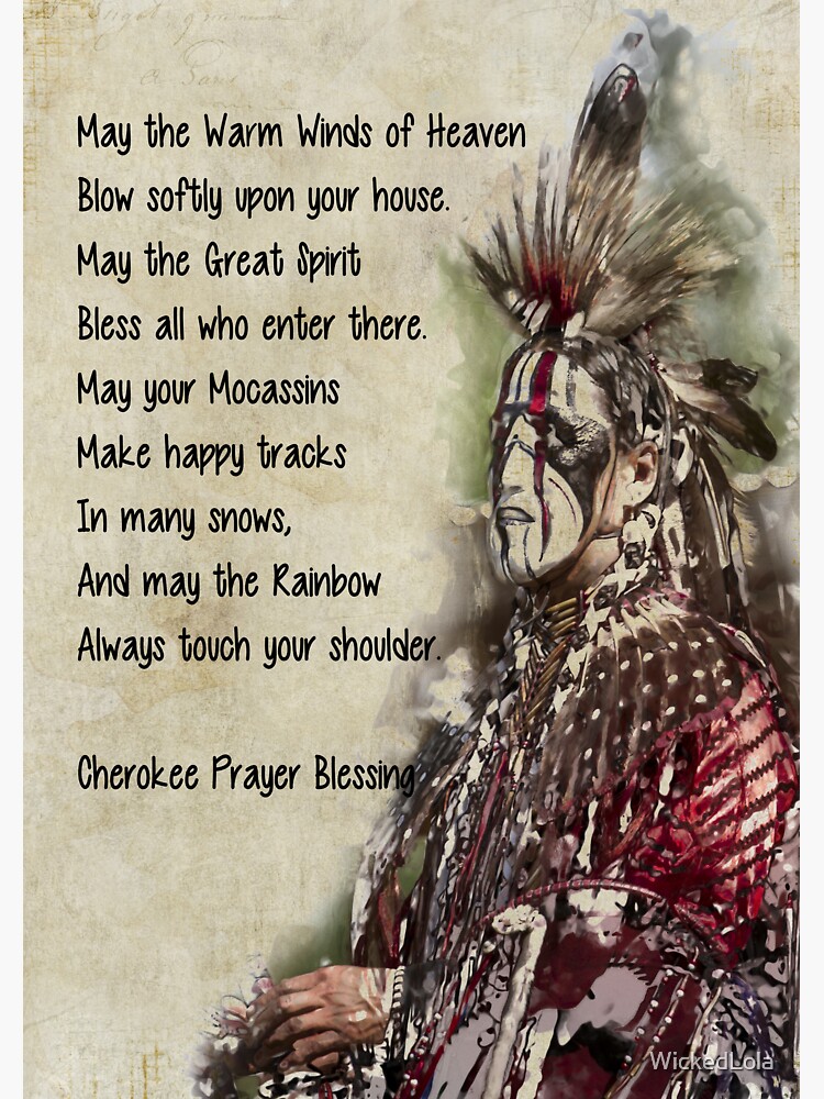 "Cherokee Prayer Blessing " Sticker for Sale by WickedLola | Redbubble