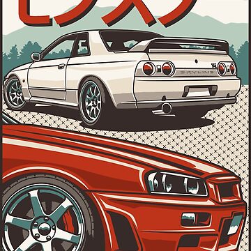 Poster for Sale mit "Monster Skyline GTR R32 & R34" von OlegMarkaryan ...
