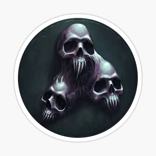 "Skull Symbol" Sticker by Damsa | Redbubble